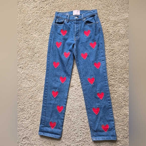 REVICE | Jeans | Revice Heart Patch Jeans Womens 28 Blue High Rise ...